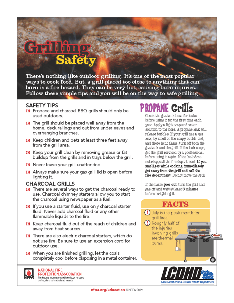 Grill Safety - Lake Cumberland District Health Department